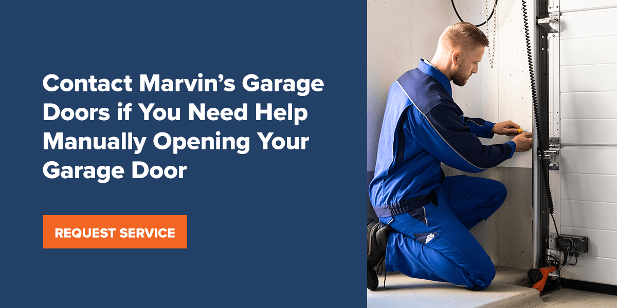 How to Manually Open Your Garage Door | Marvin's